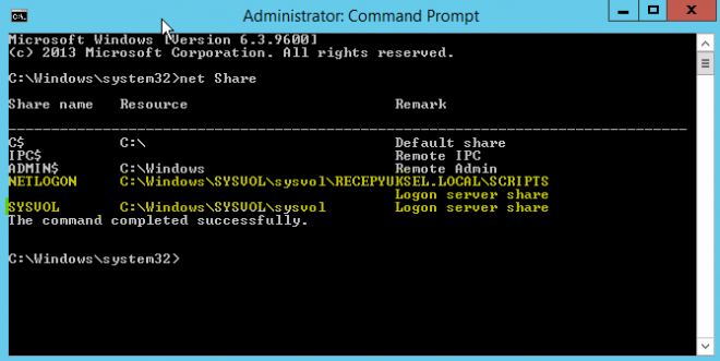 Active Directory Netlogon ve Sysvol Paylaşımlarının Oluşturulması ...